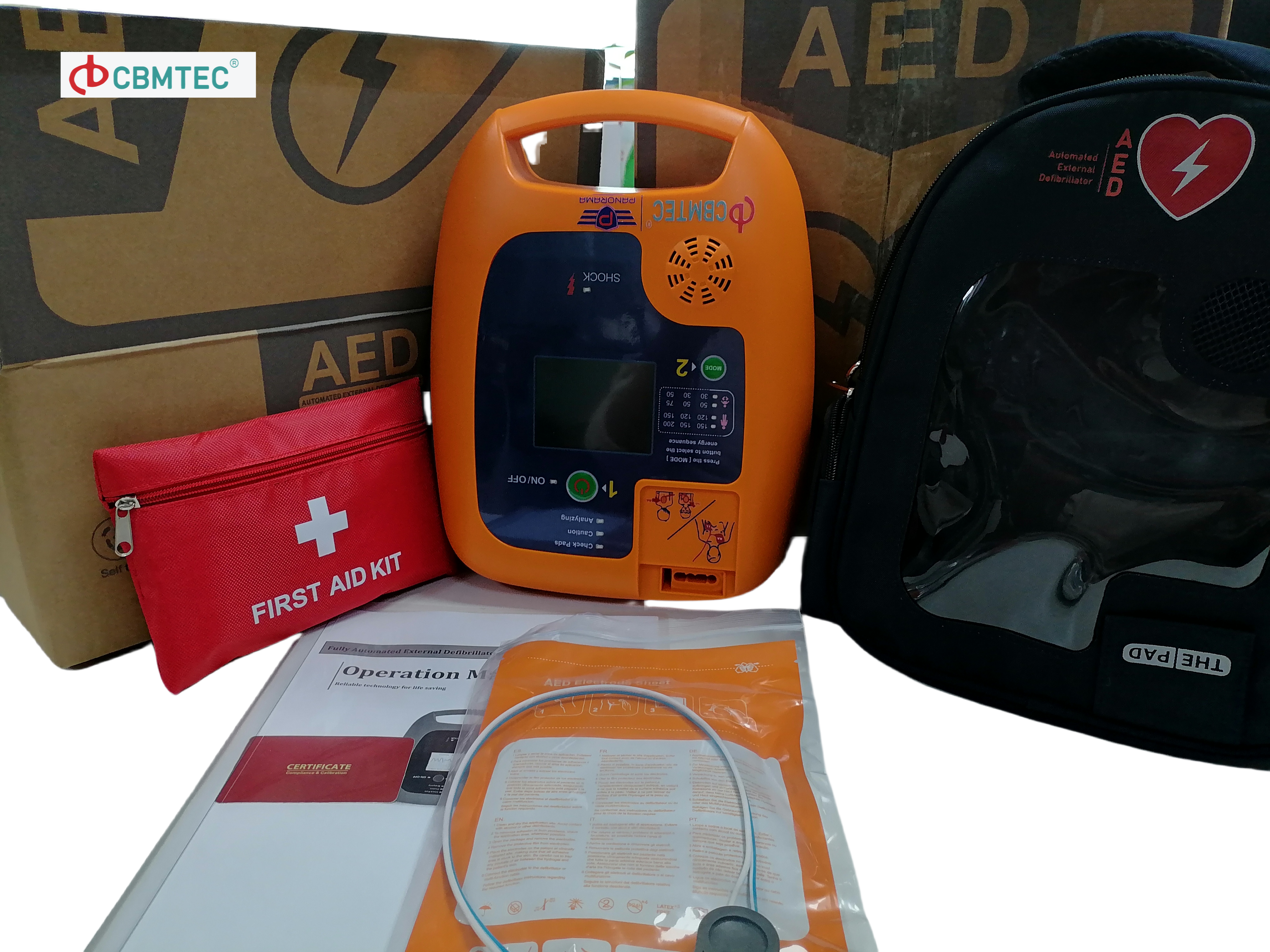 CBMT Essential Full Automatic AED And First Aid Kit for Safety Needs